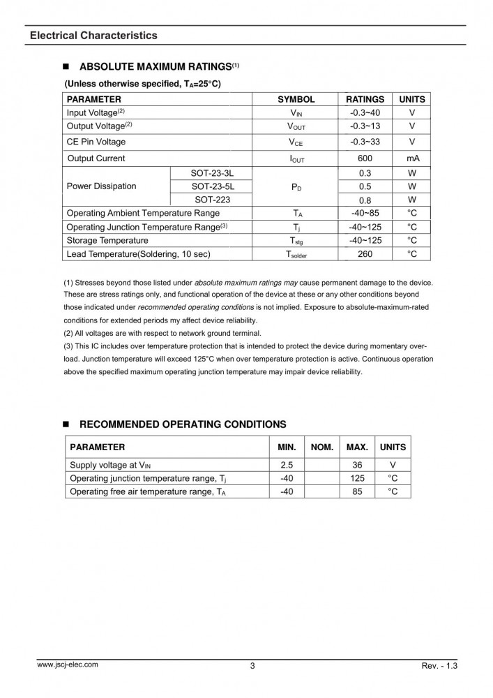 CJ6376 datasheet page 3