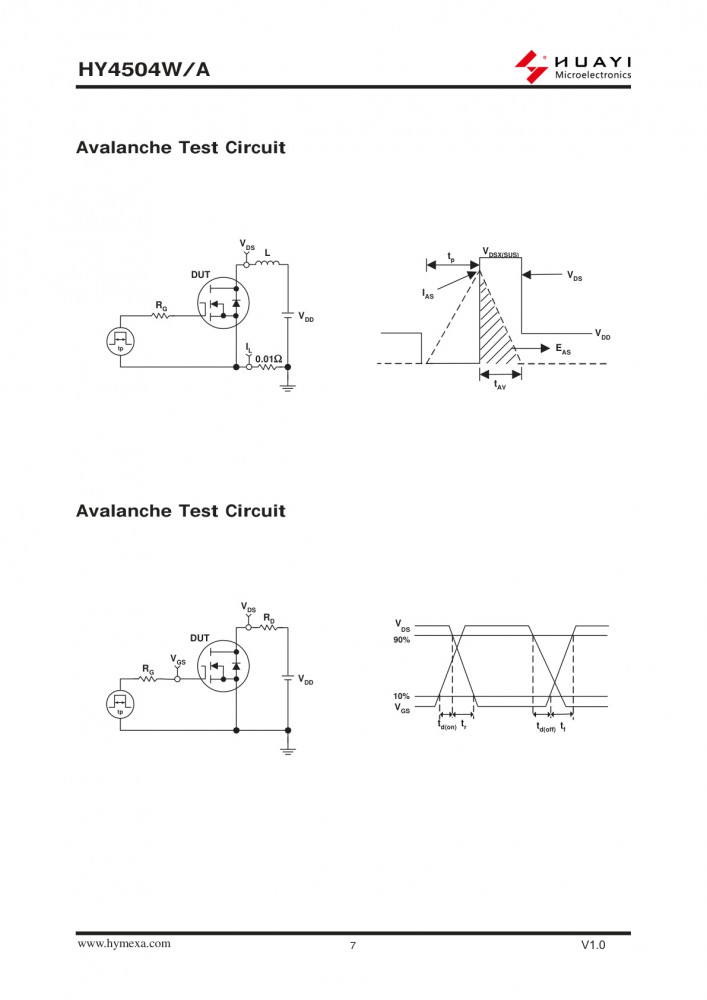 HY4504W datasheet page 7