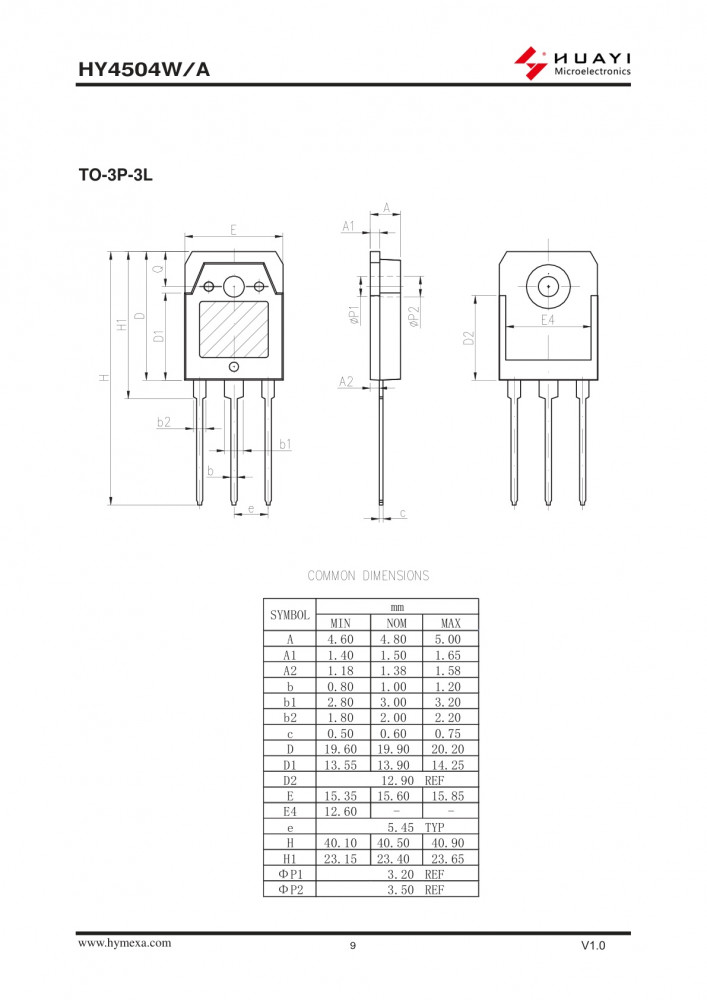 HY4504W datasheet page 9