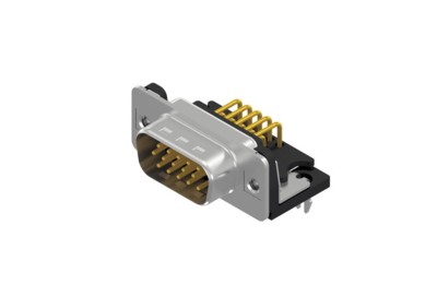 D-SUB High Density • 15-pos. • Plug • Solder pin angled • Plastic bracket • Quality class 3 • UNC 4-40 for sale