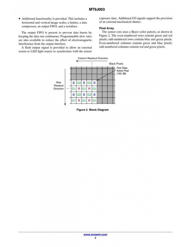 MT9J003 datasheet page 5