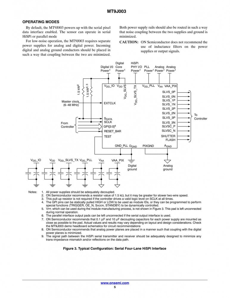 MT9J003 datasheet page 6