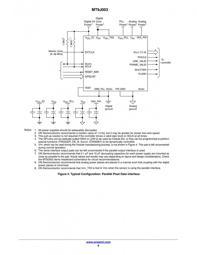 MT9J003 datasheet page 7