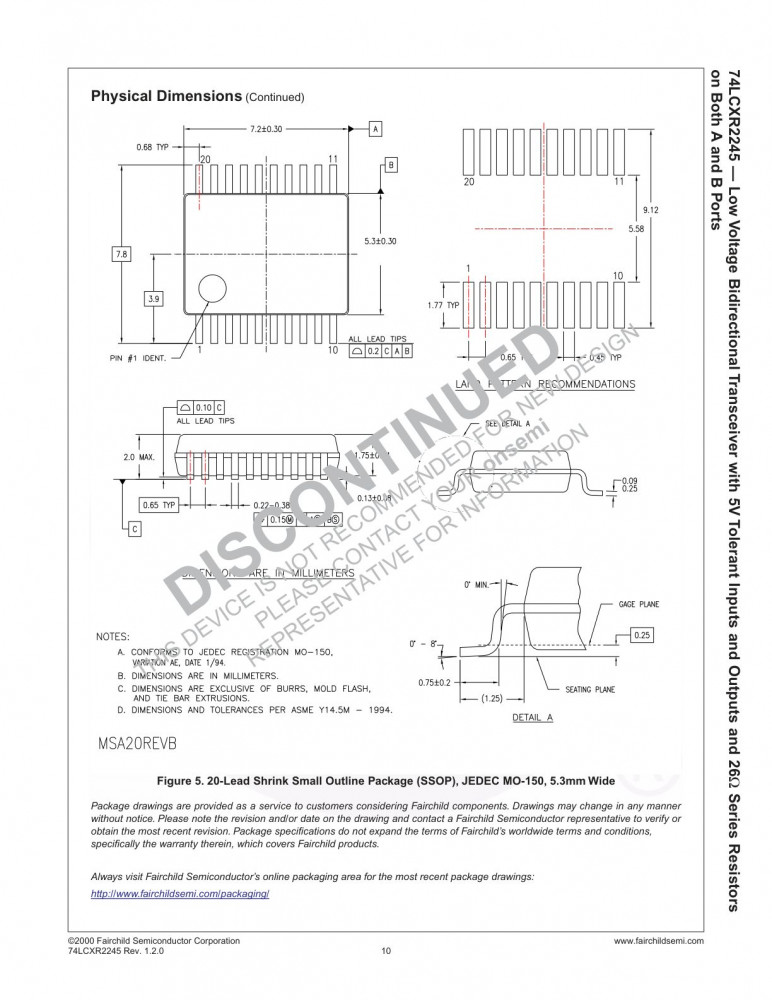 74LCXR2245 datasheet page 10