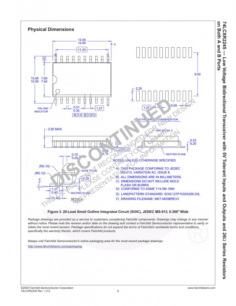 74LCXR2245 datasheet page 8