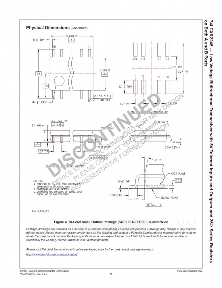 74LCXR2245 datasheet page 9