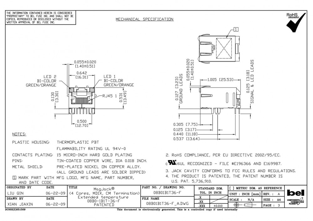 08B0-1B1T-36-F technical drawing page 2