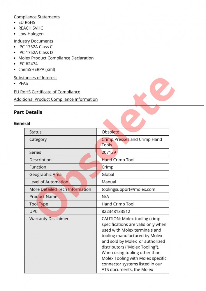 Product technical document preview, page 2
