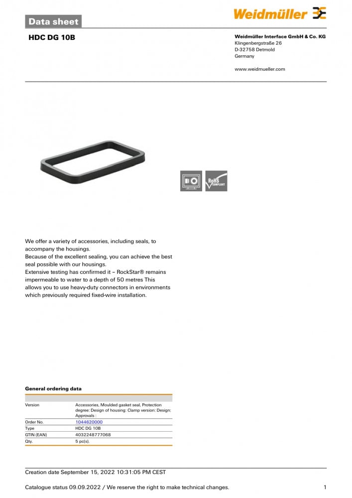 WEIDMULLER 1044620000 technical document page 1