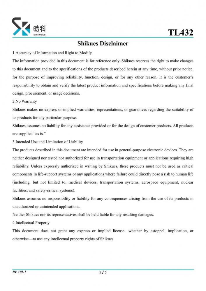 TL432 datasheet page 5