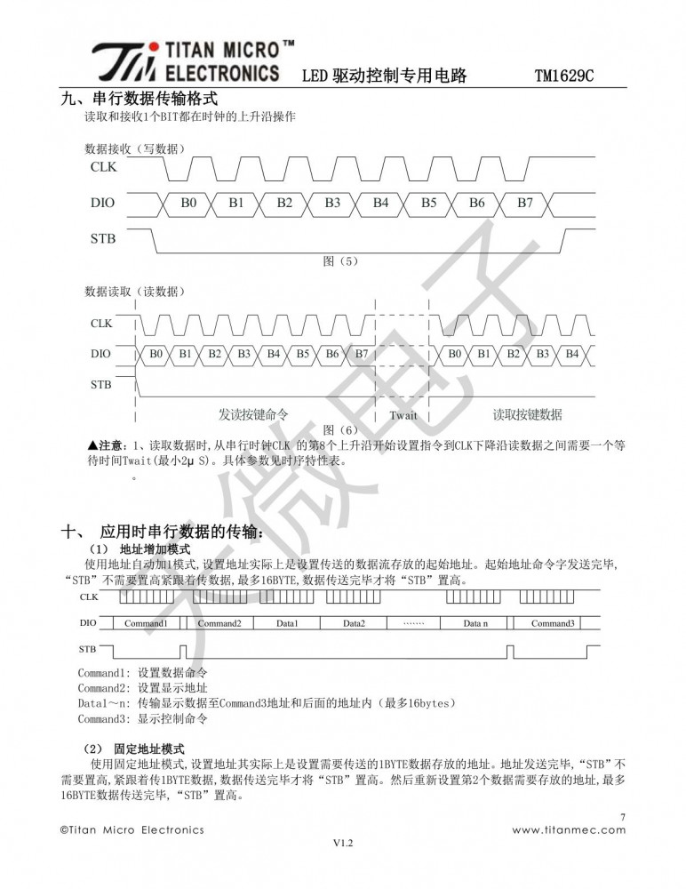 TM1629C datasheet page 7