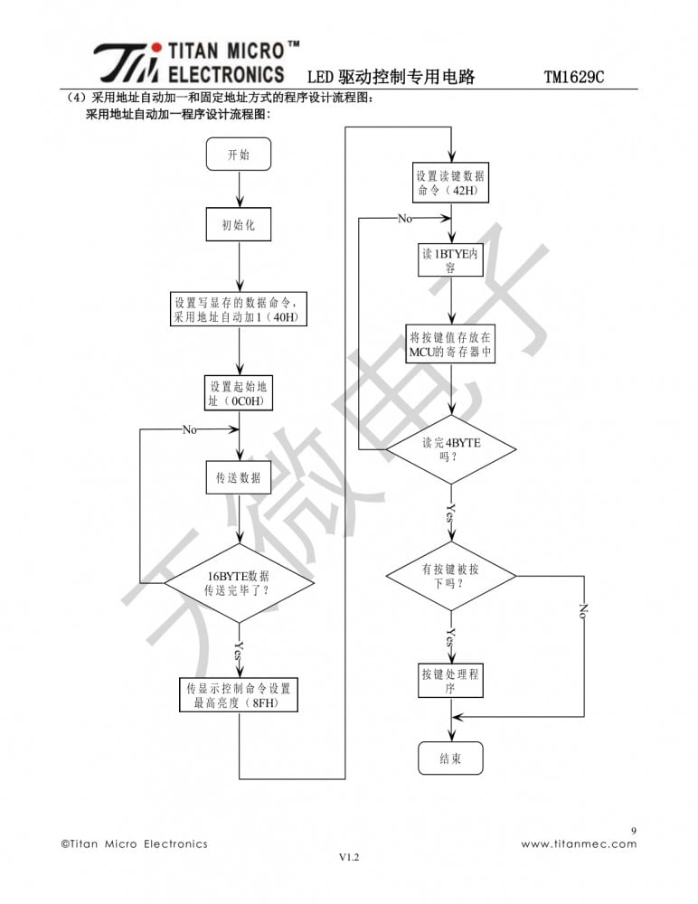 TM1629C datasheet page 9