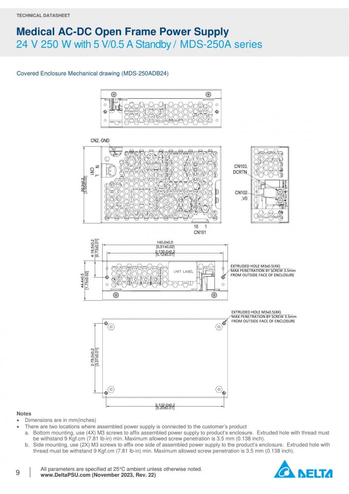 MDS-250A datasheet page 9