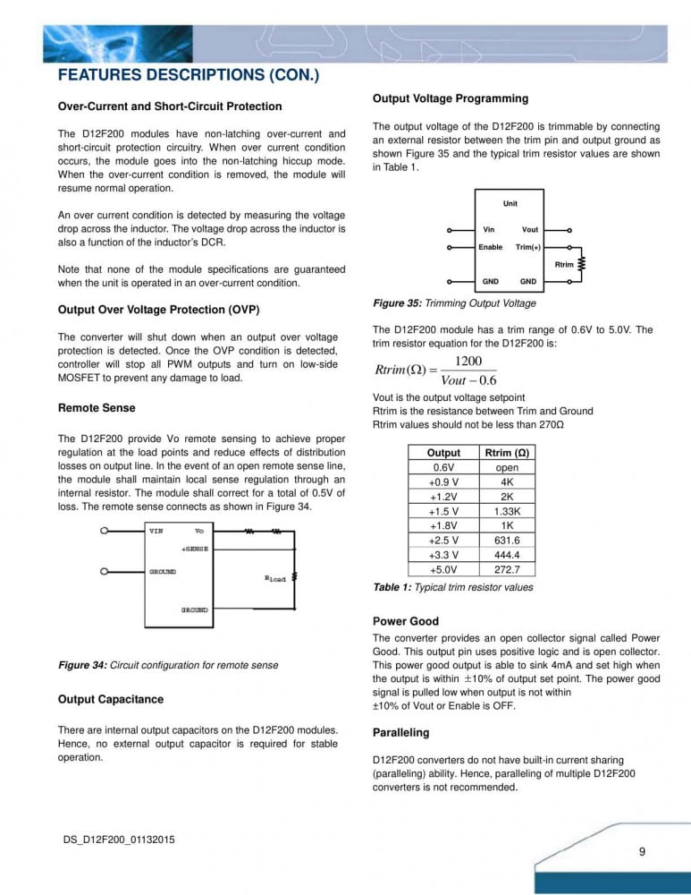 D12F200A datasheet page 9