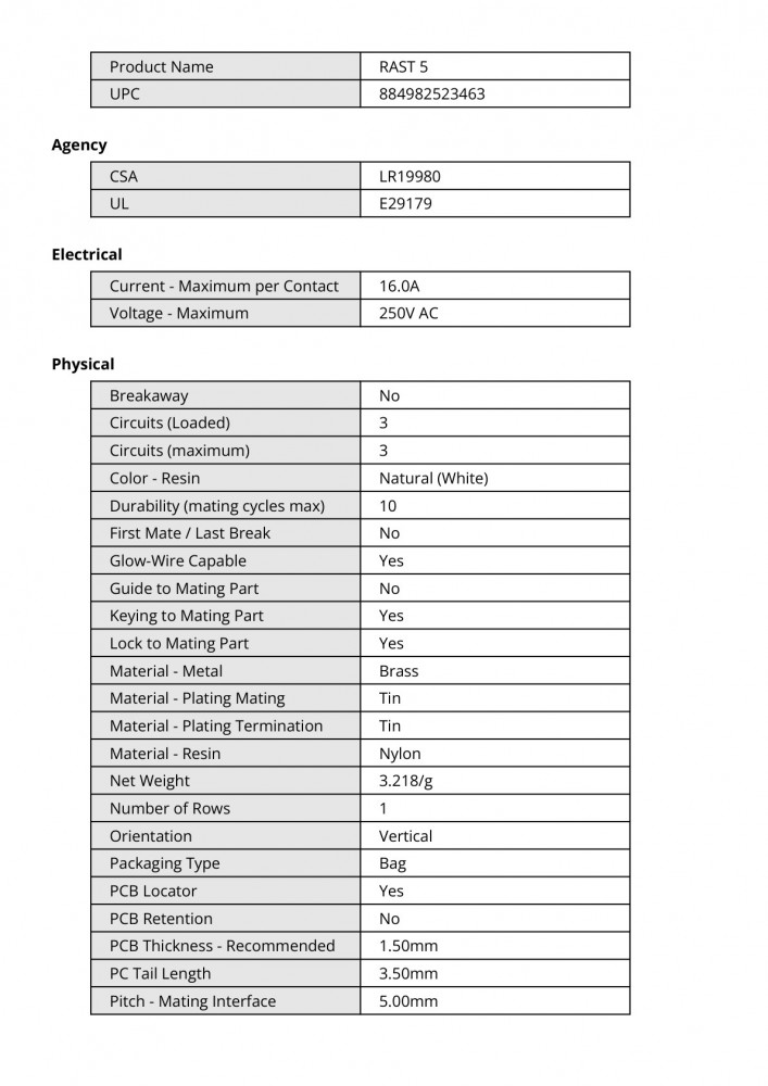 Molex 919990512 technical document page 3