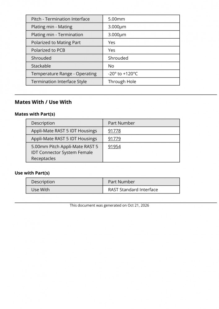 Molex 919990512 technical document page 4