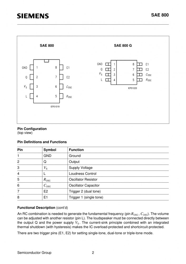 SAE800G datasheet page 2