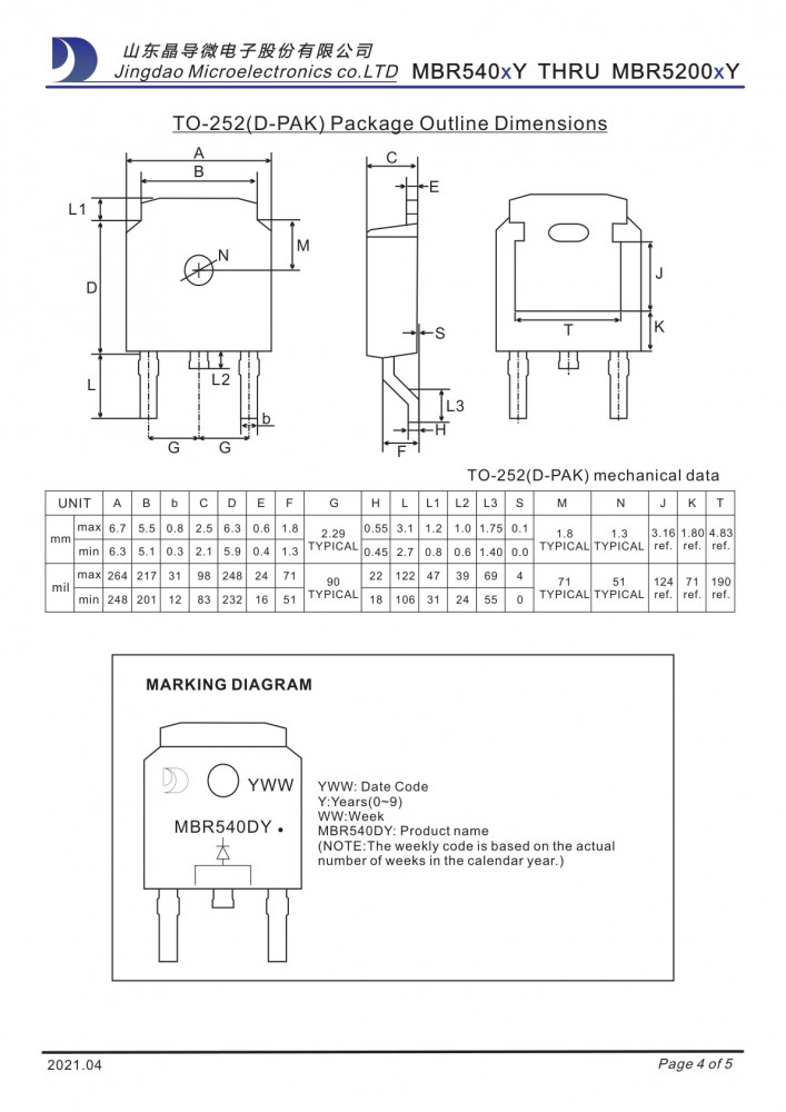 MBR5100DY datasheet page 4