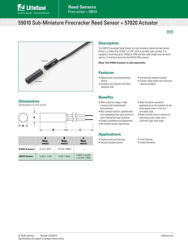 59010 product document page 1