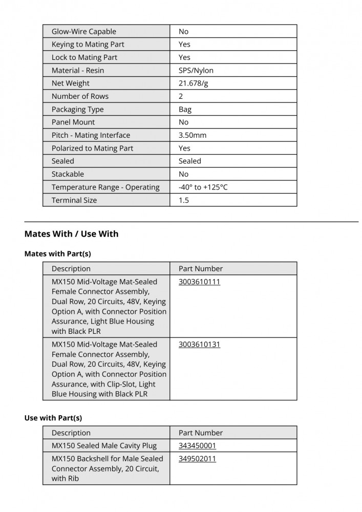 MOLEX 334822423 technical document preview, page 3