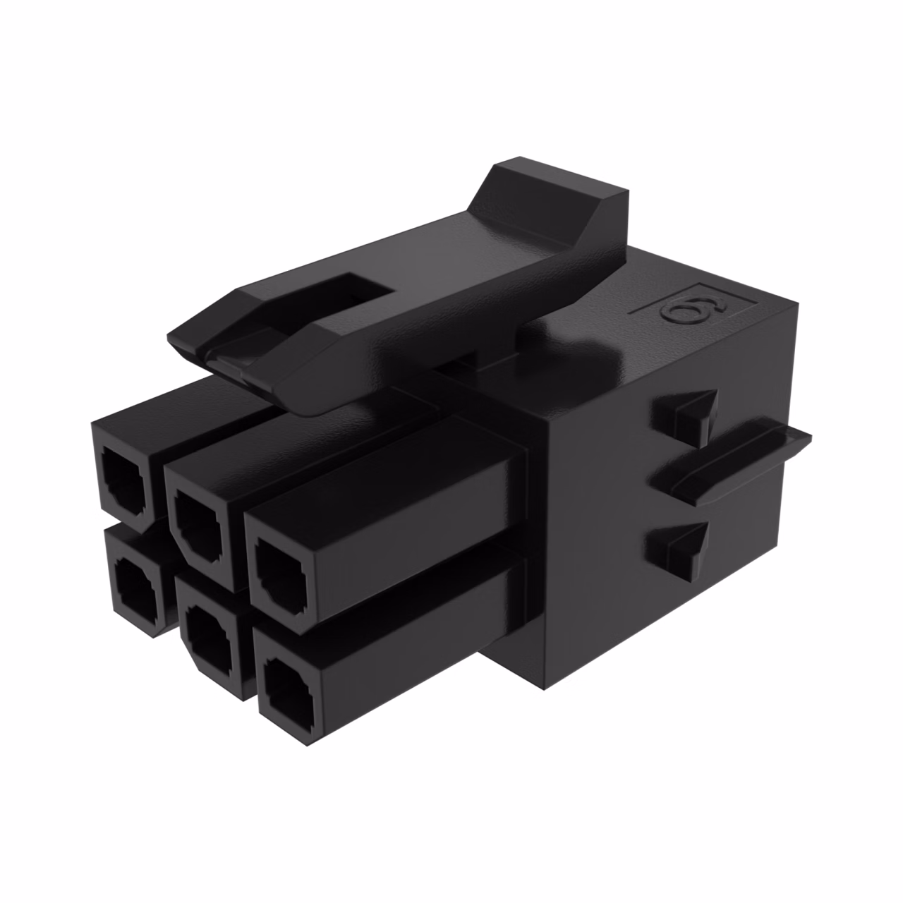 Micro-Fit+ Receptacle Housing, Dual Row, 6 Circuits, UL 94V-0, Low-Halogen, Black for sale