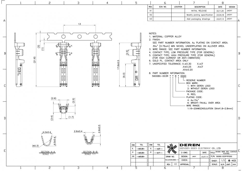 5600BG-003R14R10000 technical drawing page 1