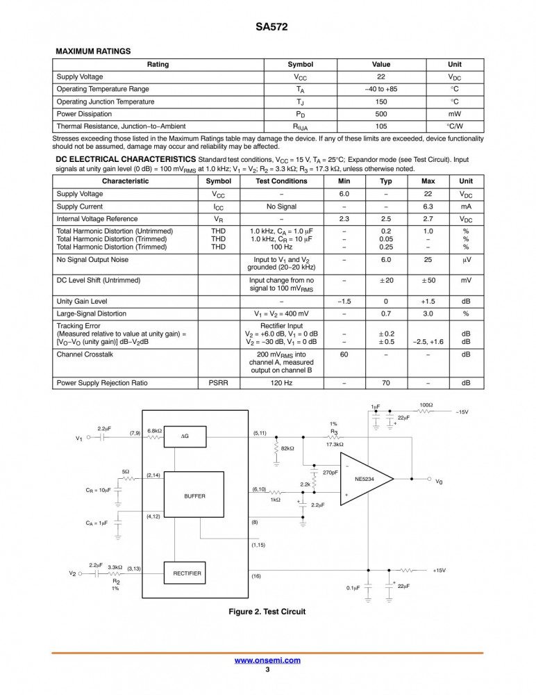 SA572 datasheet page 3
