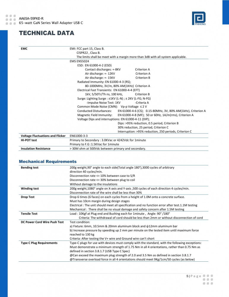 AA65A-59FKE-R datasheet page 5