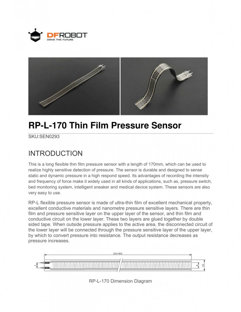 SEN0293 RP-L-170 product documentation page 1