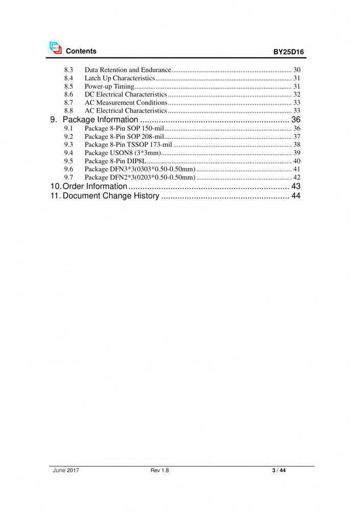 BY25D16 datasheet page 3