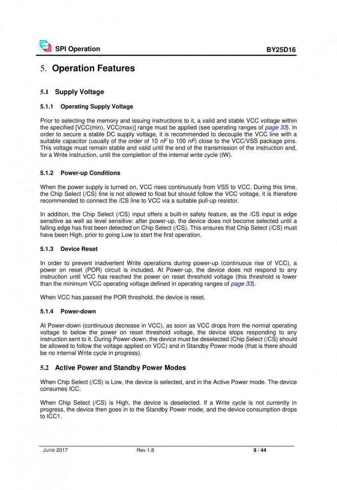 BY25D16 datasheet page 9