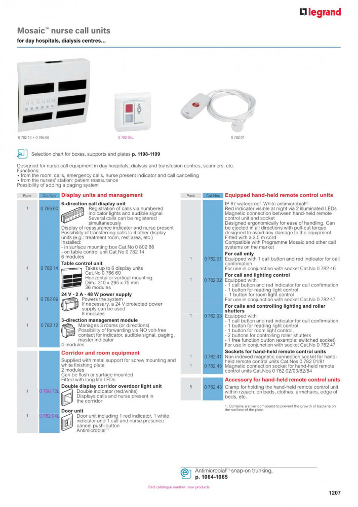 Legrand 078289 catalogue documentation page