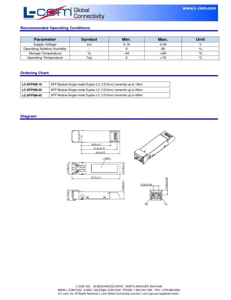 LC-SFPSM-40 datasheet page 2