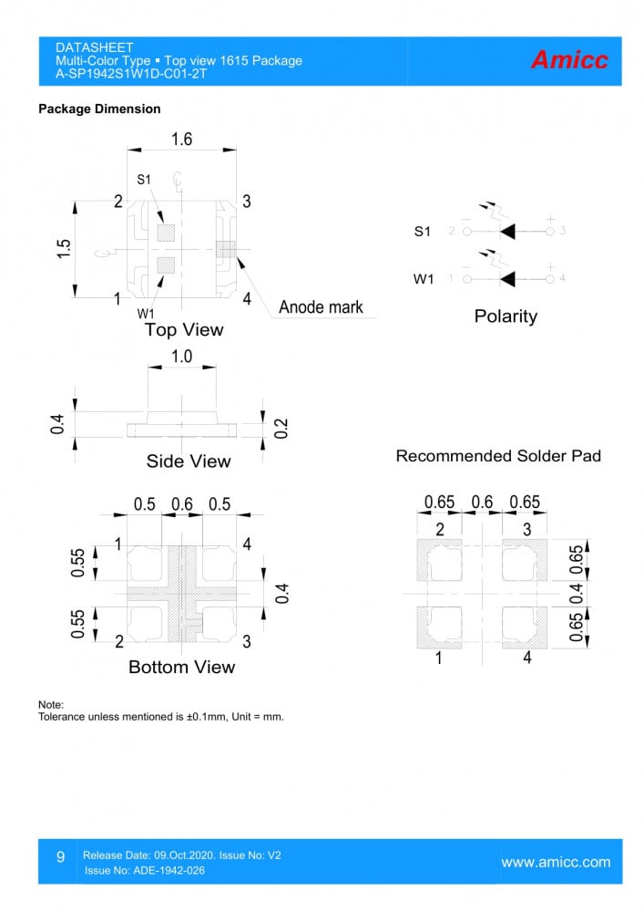 A-SP1942S1W1D-C01-2T datasheet page 9