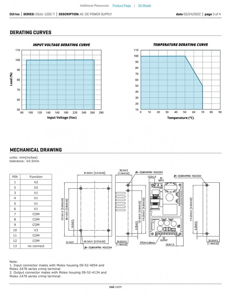 VSUU-120C-T512A datasheet page 3