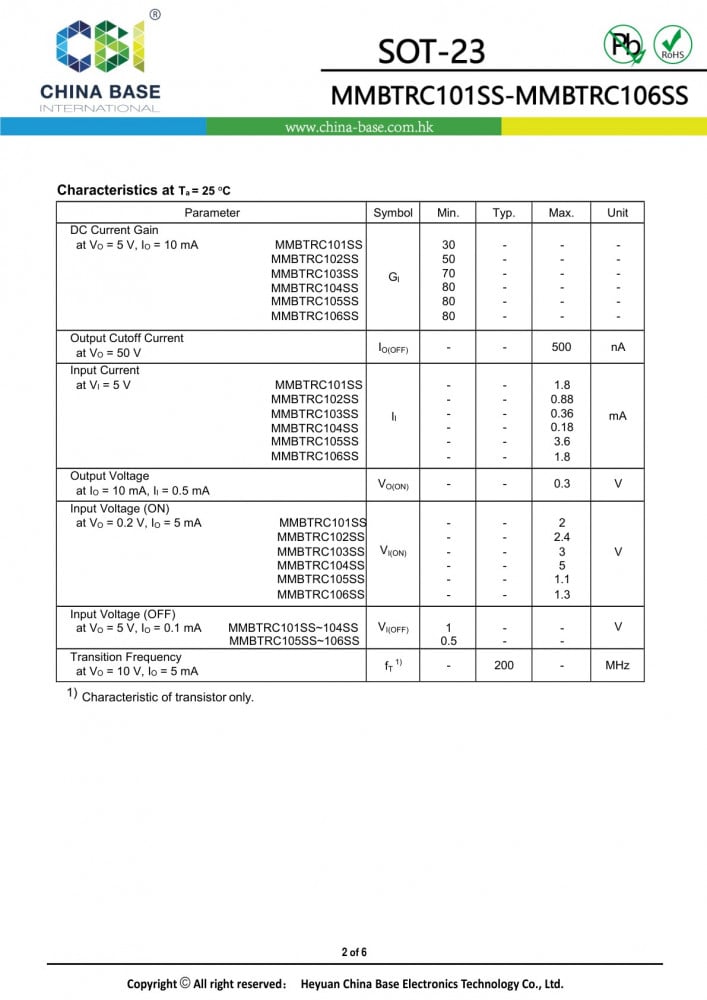 MMBTRC105SS datasheet page 2