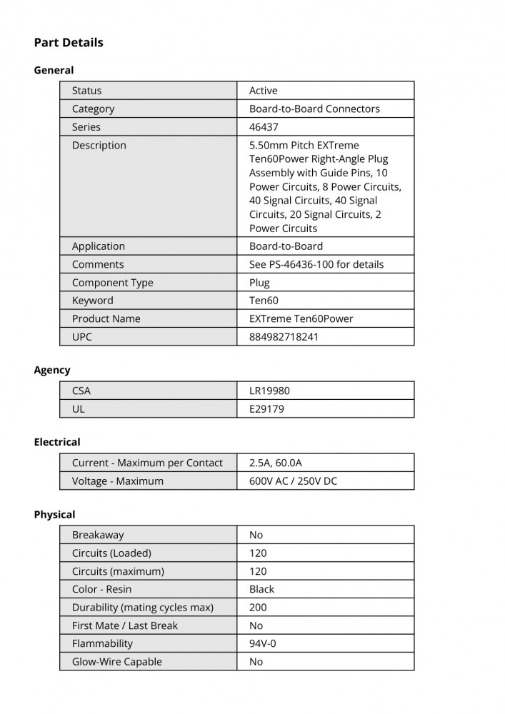 MOLEX 464371260 technical document image, page 2