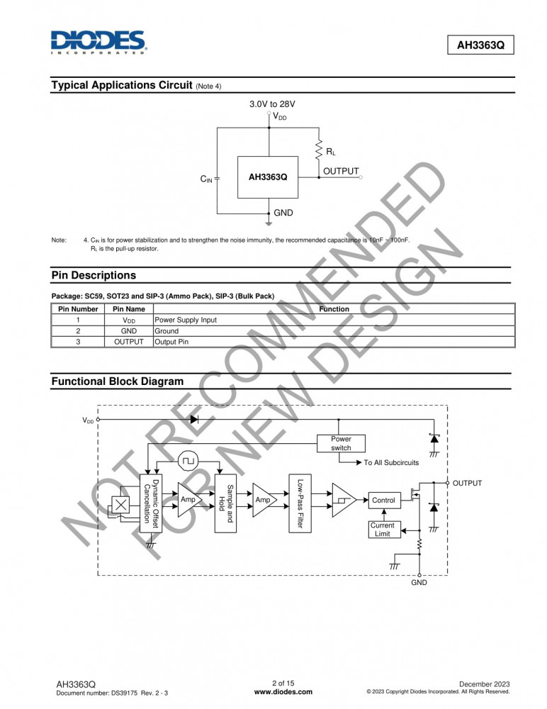 AH3363Q datasheet page 2