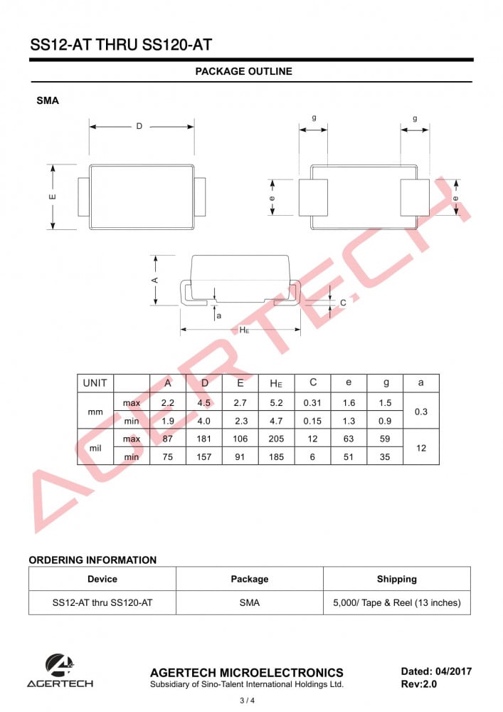 SS16-AT datasheet page 3