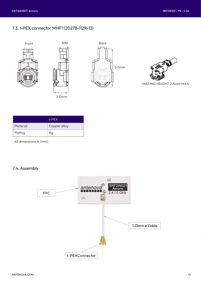 Amoris datasheet page 10