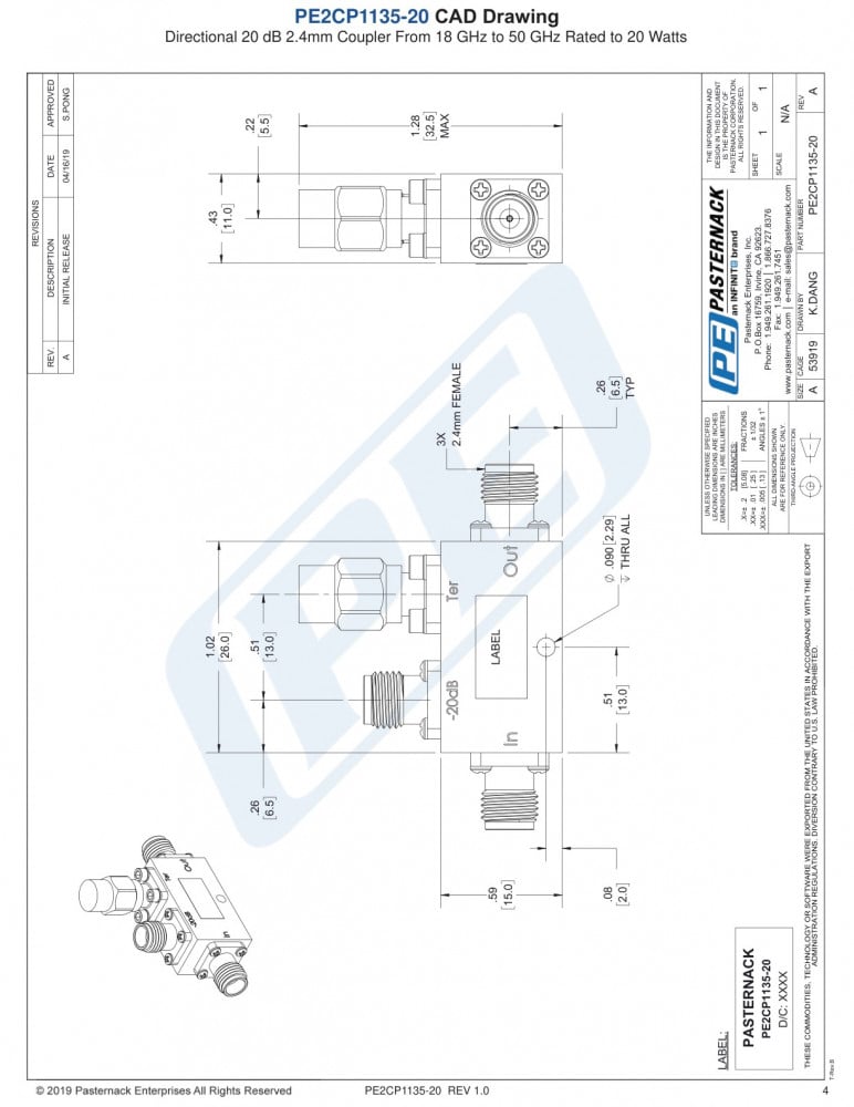 PE2CP1135-20 datasheet page 4