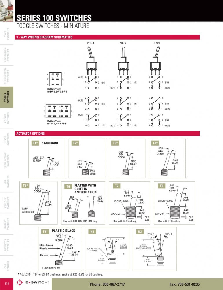 E-Switch Series 100 datasheet page 3