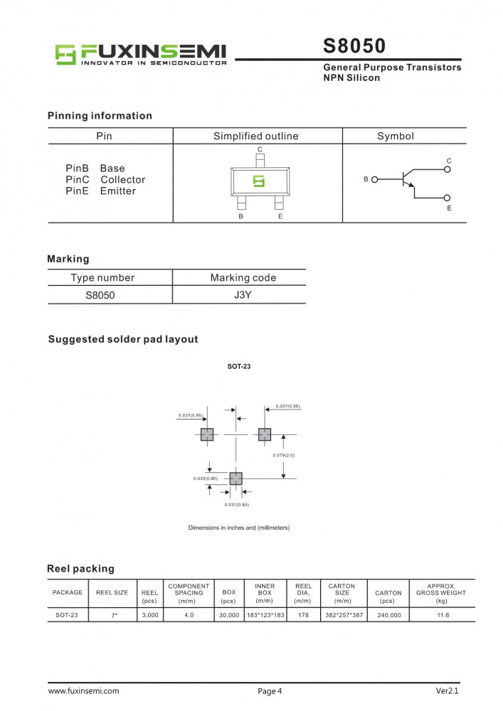 S8050 datasheet page 4