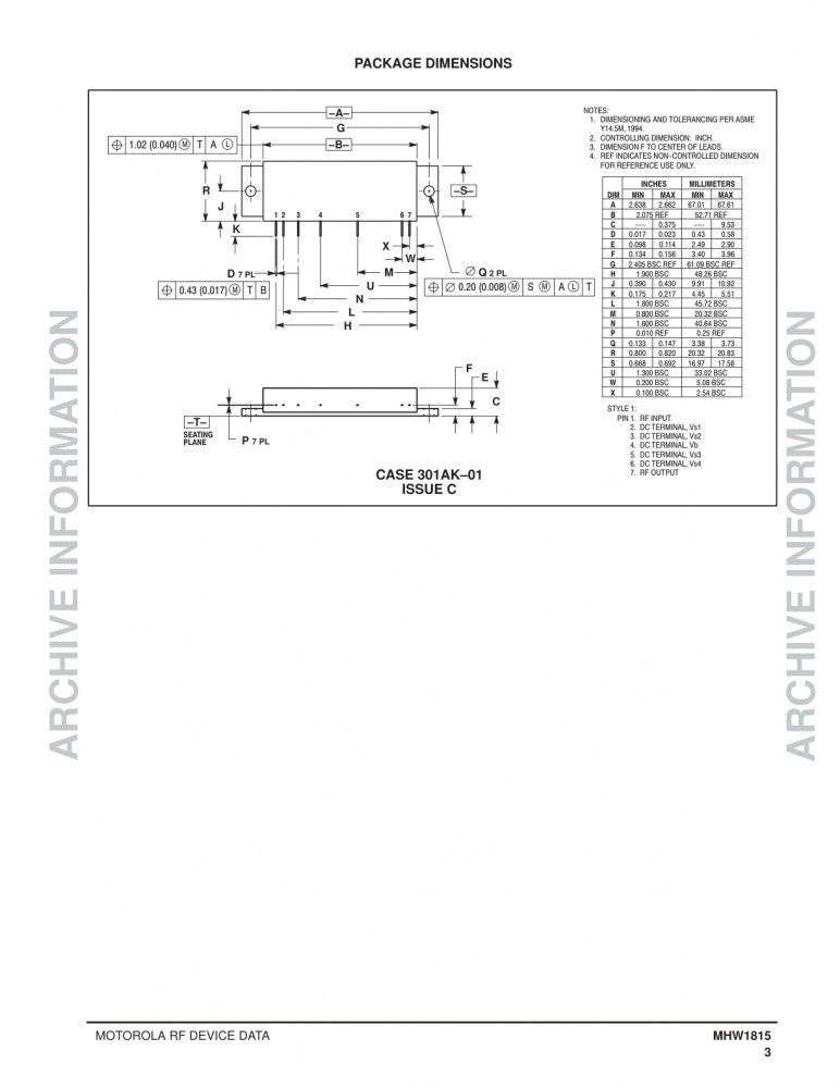 MHW1815 datasheet page 3