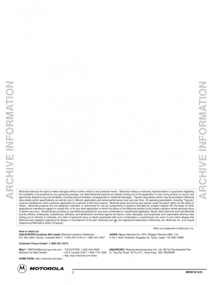 MHW1815 datasheet page 4