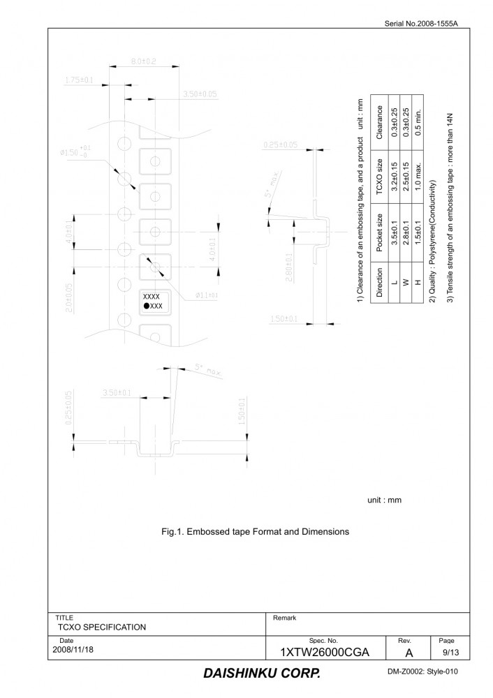 KDS 1XTW26000CGA specification page 10