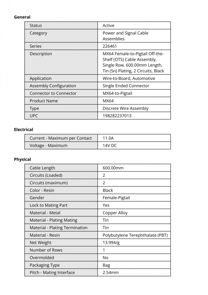 MOLEX 2264611024 technical drawing page 2
