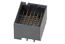 Impact 100 Ohm 3 Pair Vertical Backplane Header, Unguided, Dual Endwall,  6 Columns, 54 Circuits, Pin Length 4.50mm, Plated Through Hole Dimension 0.46mm, Lead-Free