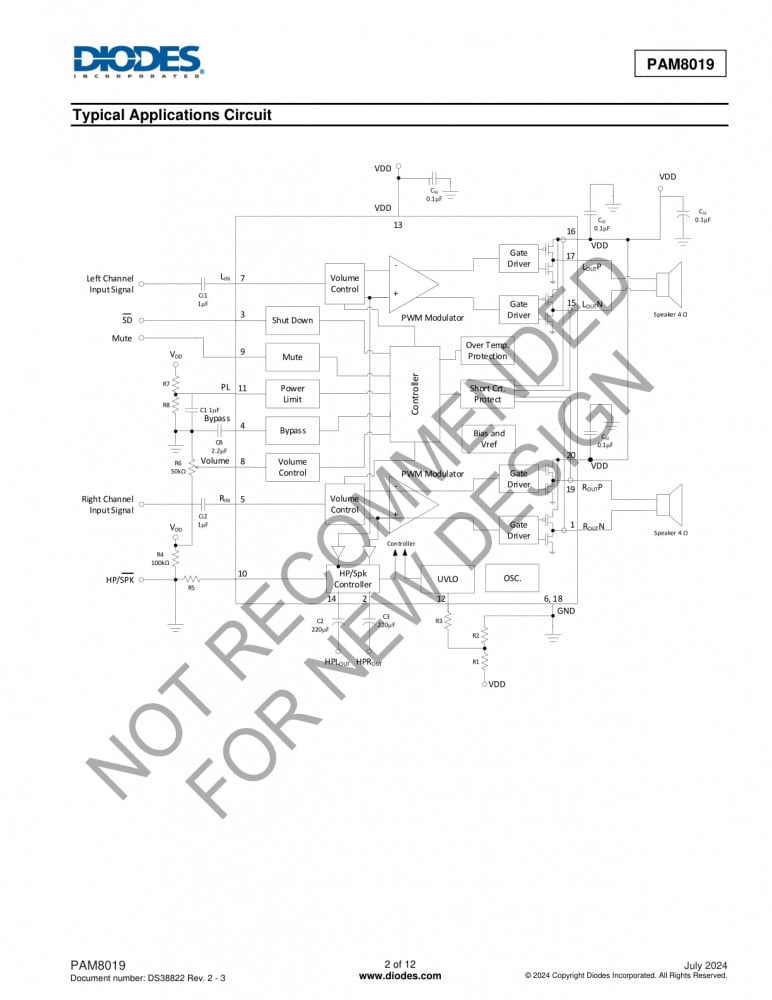 PAM8019KGR datasheet page 2