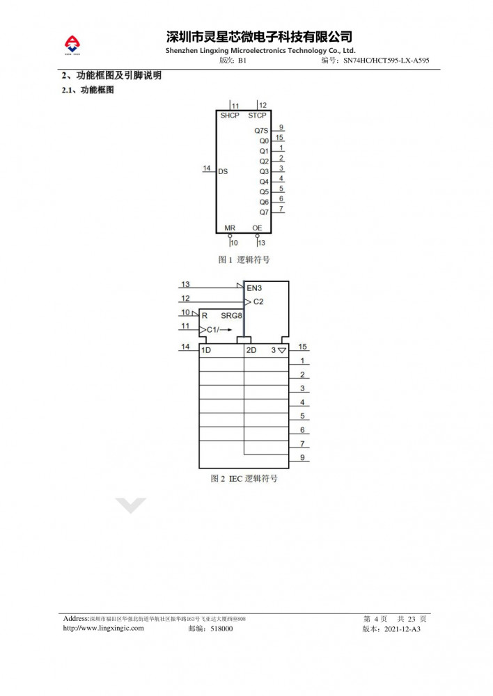 SN74HC595 datasheet page 4